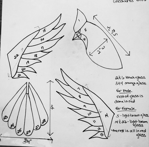 3D Stained Glass Cardinal Pattern | Mysite