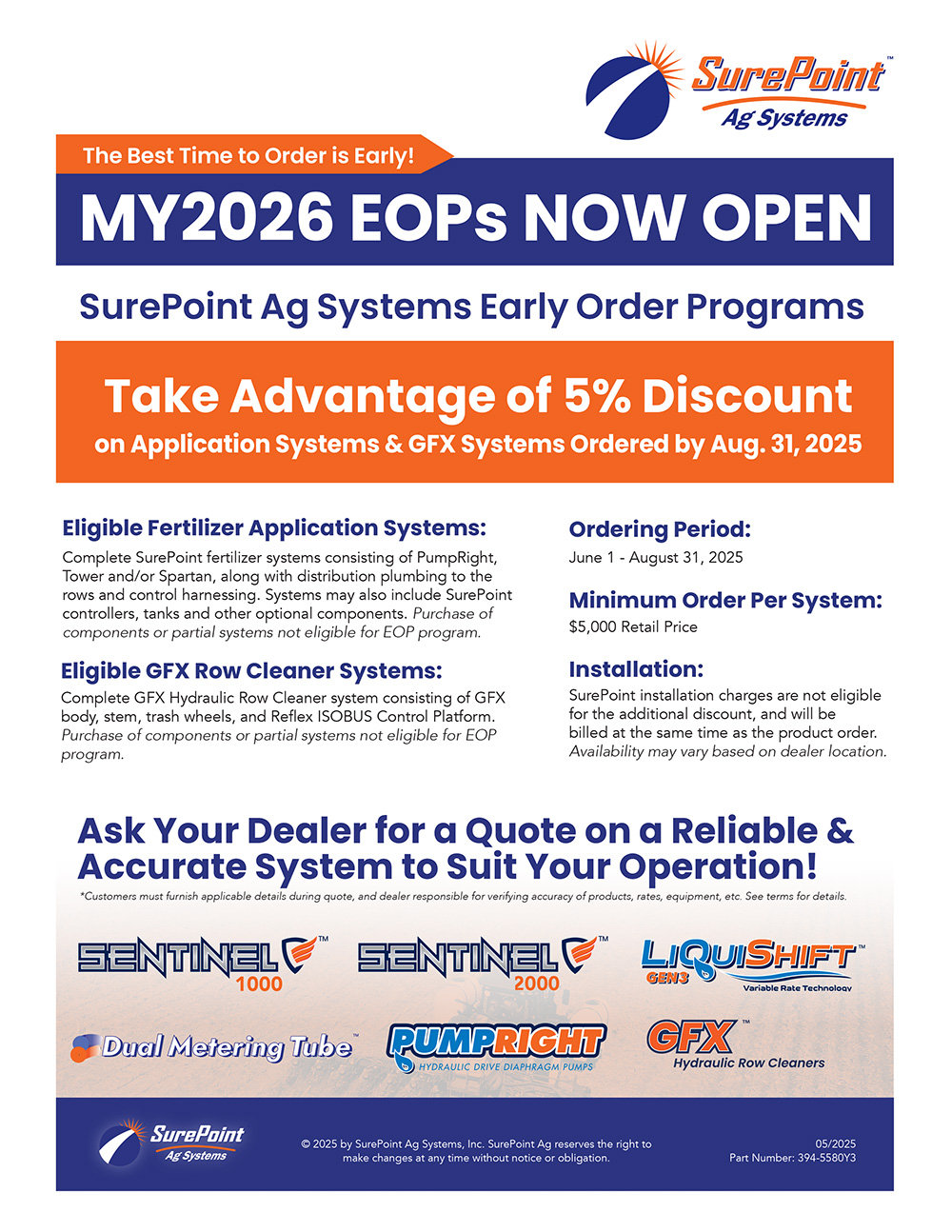 Liquid Application Systems Early Order Program (MY2026) | SurePoint Ag