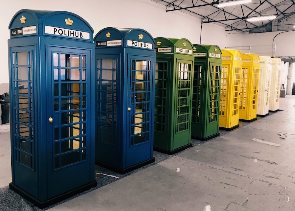 CABINA TELEFONICA INGLESE IN LEGNO SU MISURA