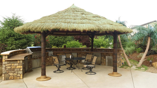 CUSTOM SIZES FIJI THATCH ROUND HUT | tropicalshadeimports