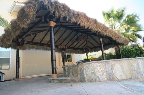8'x16' TO 12'X24' FIJI THATCH RECTANGULAR HUT-4 POLE | tropicalshadeimports