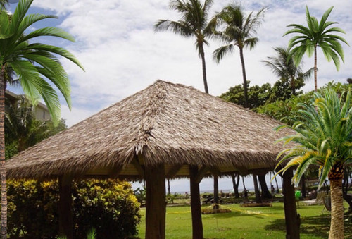 10'x20' SYNTHETIC FIJI THATCH RECTANGULAR HUT- 6 POLES ...
