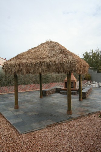 CUSTOM SIZES BAJA THATCH SQUARE HUTS | tropicalshadeimports