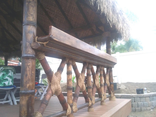 CUSTOM CARVED & STAINED RAILWAY | tropicalshadeimports