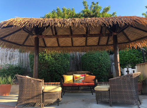 8'x16' TO 12'X24' SYNTHETIC BAJA THATCH OVAL CANCUN HUT-2 POLE ...