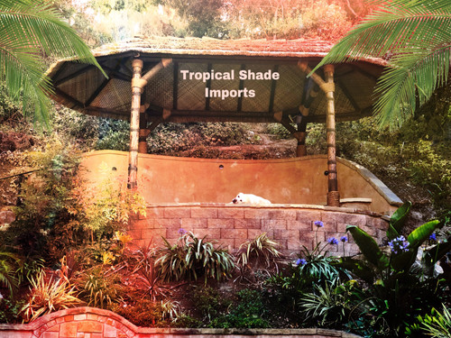 8'x16' TO 12'X24' AFRICAN OVAL CANCUN HUT-4 POLE | tropicalshadeimports