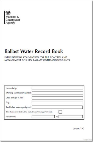 MCA Ballast Water Record Log Book | Canada Nautical