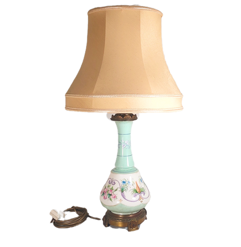 Victorian hand painted ceramic lamp | Tom Boynton Antiques