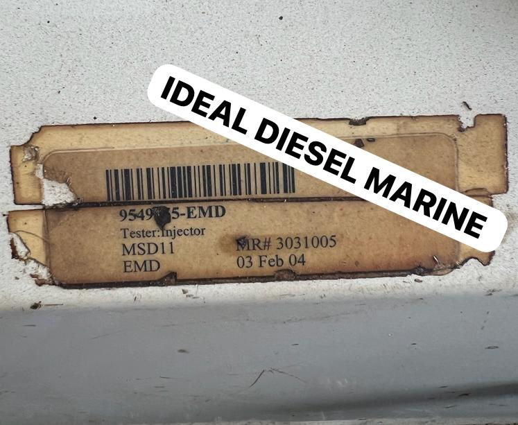 EMD injector tester -Type MSD11, EMD ENGINE (Electro motive Diesel ...