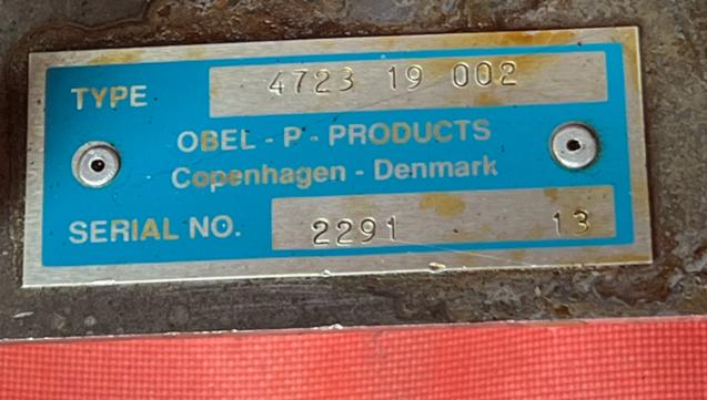 4723 19 002 obel products Iop marine OBEL- P- PRODUCTS pneumatic fuel ...