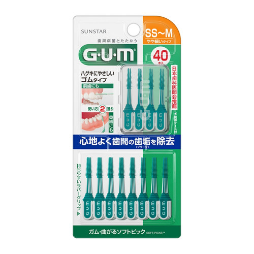 Sunstar Gum Well Plus Bendable Soft Pick 40P Size SS-M | Omakase JP ...