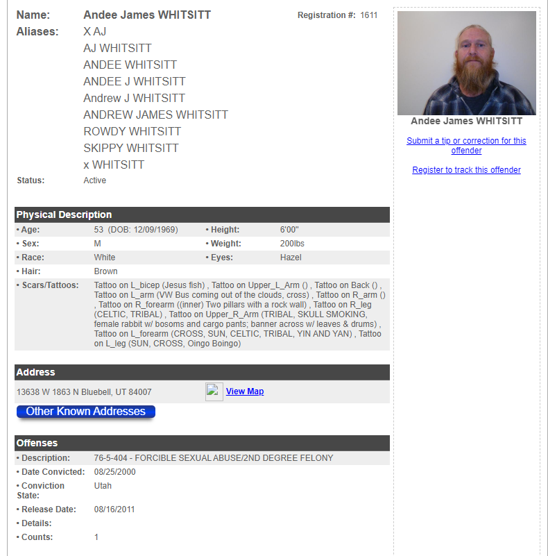 Uintah Basin Sex Offenders Update