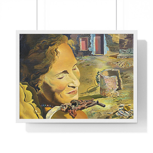 Salvador Dali, Portrait of Gala with Two Lamb Chops in Equilibrium upon ...