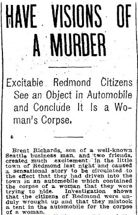 Redmond True Crime Timeline: 1883 - 1923