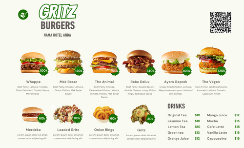 Eat Drink Man Menu | Gritz