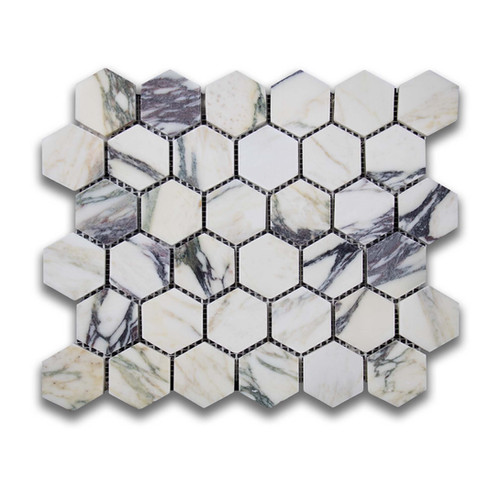 Calacatta Viola Hexagon Mosaic | Sabine Hill