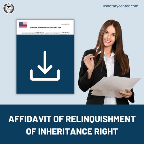 Affidavit of Relinquishment of Inheritance Right Template - English ...