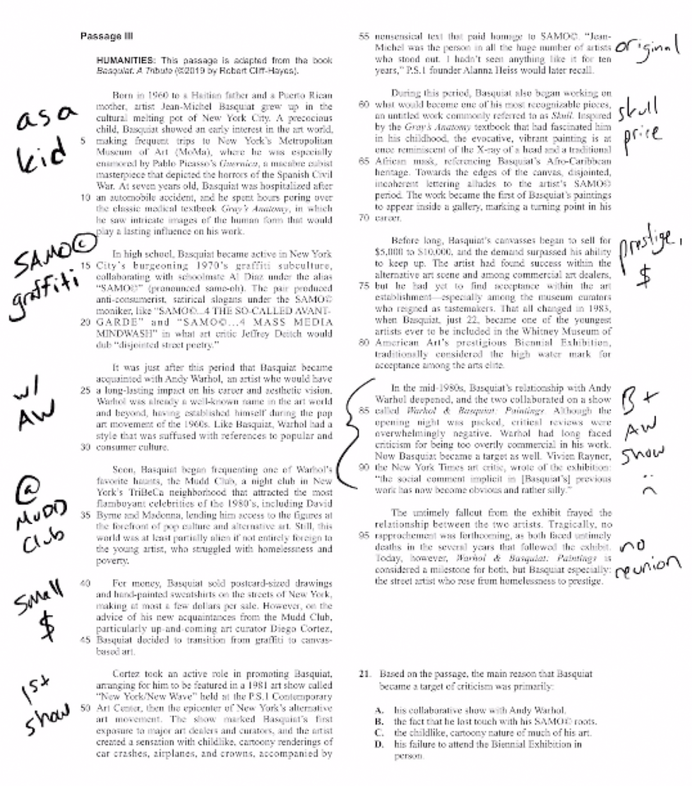 The Benefits of the Passage Map on the ACT Reading Test