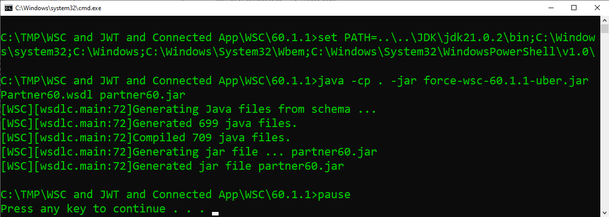 Java, WSC, JWT and Connected Apps