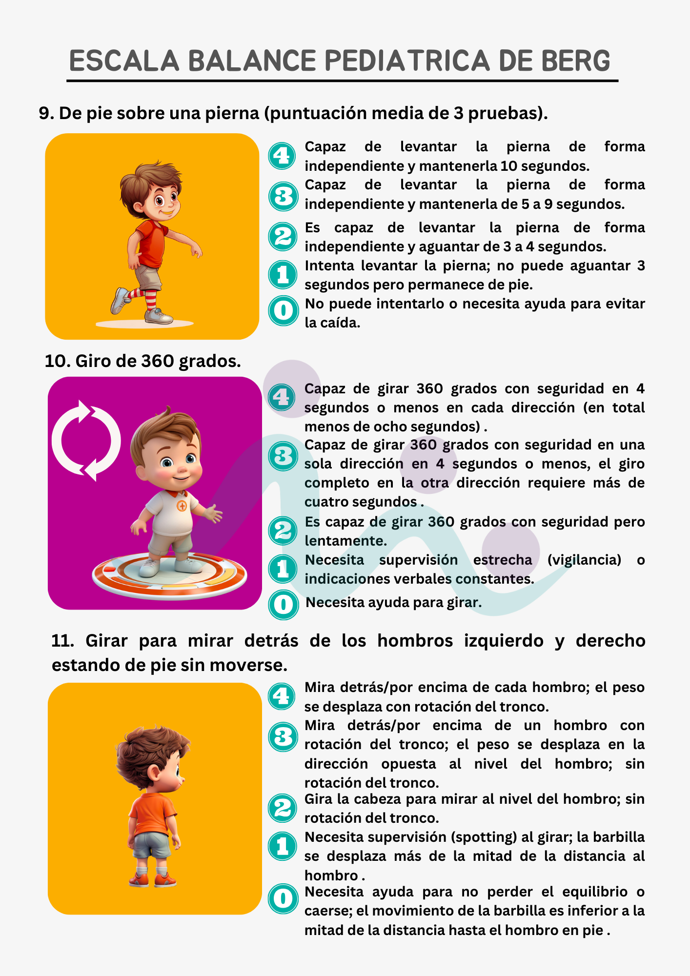 Escala pediatrica: Escala de Balance Pediátrica de Berg