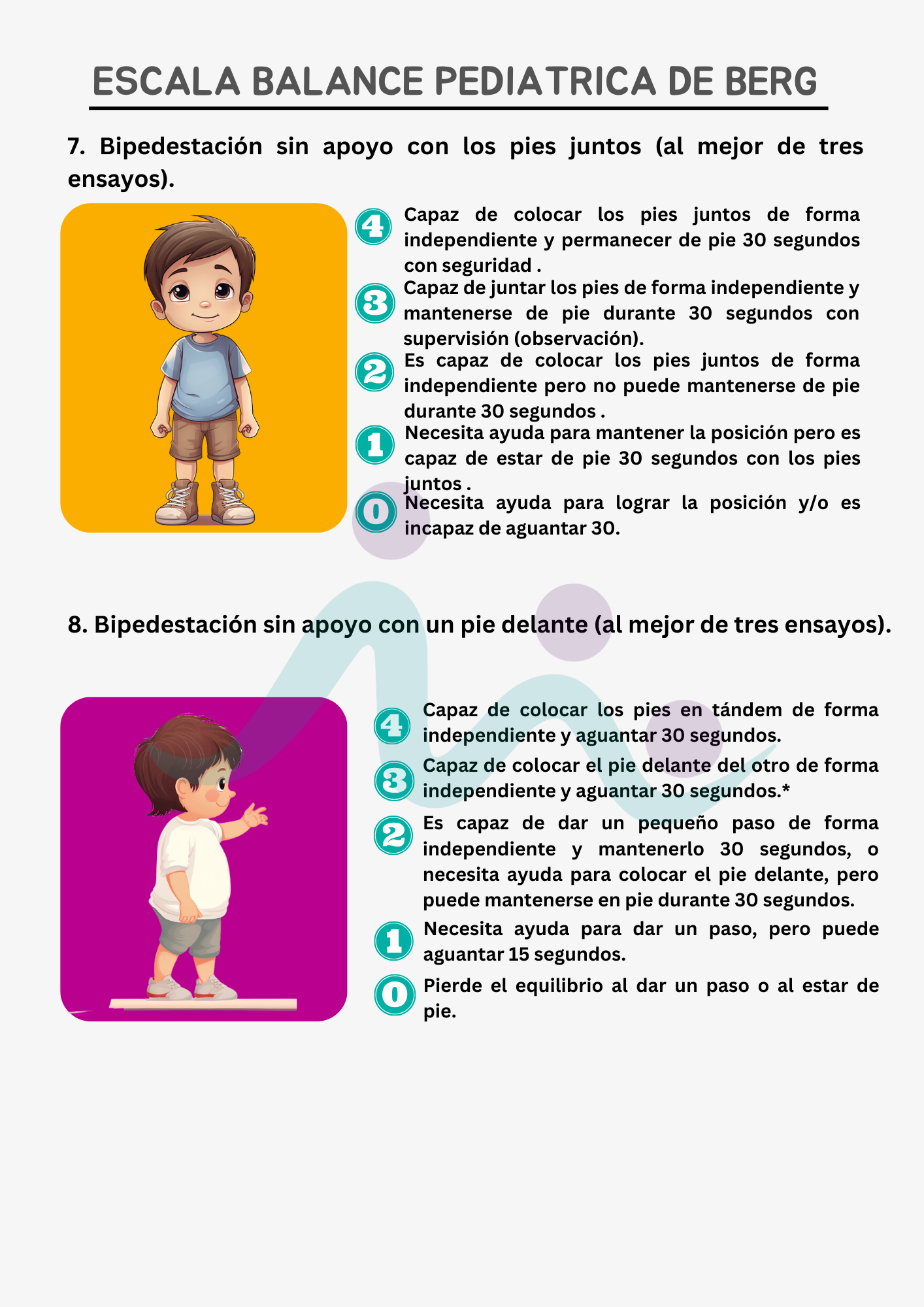 Escala pediatrica: Escala de Balance Pediátrica de Berg