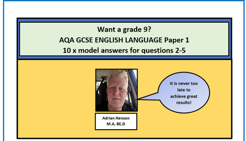 AQA GCSE English Paper 1 workbook and sample answers | AHT