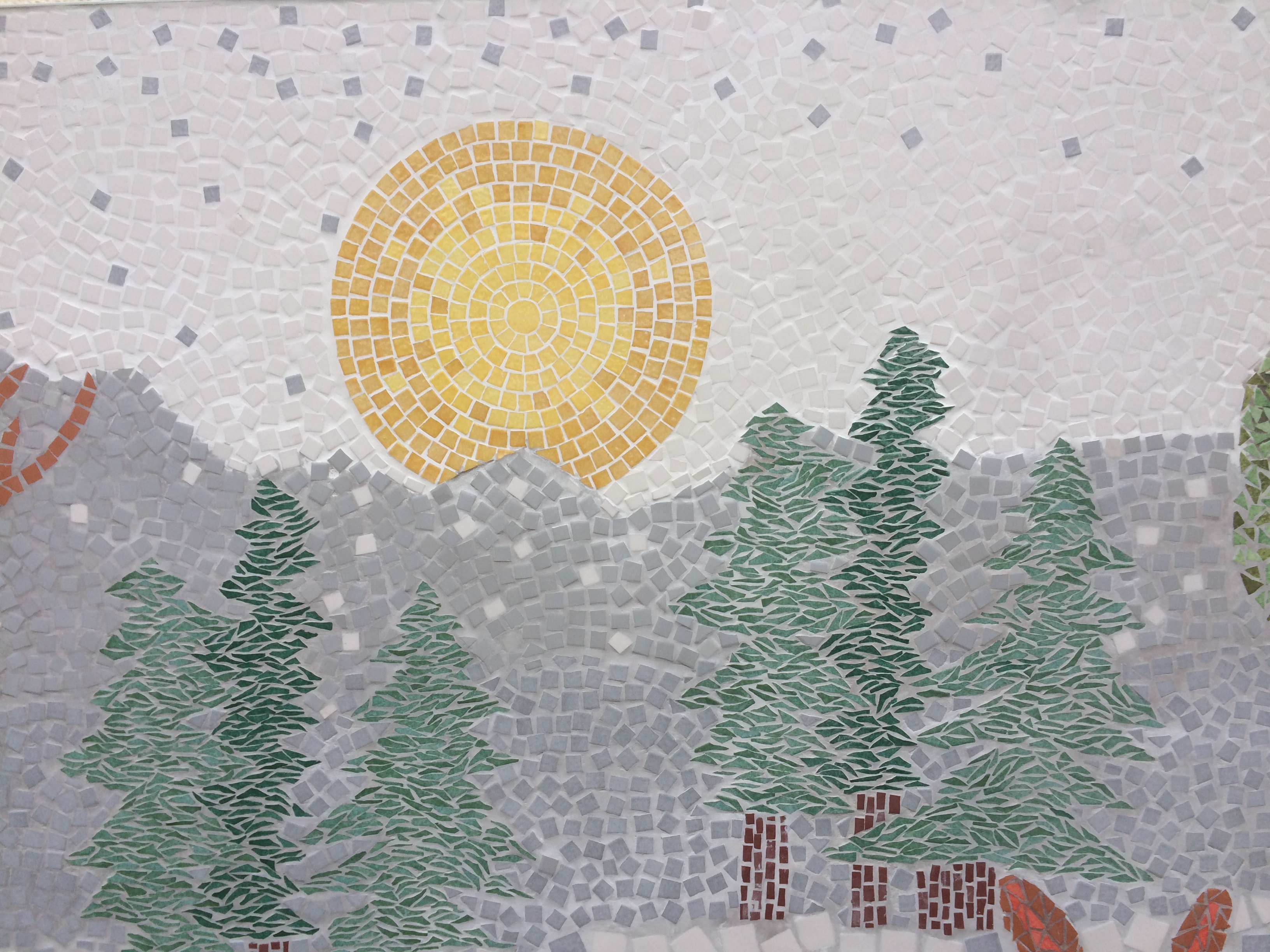 Fresque Mosaique à l'ecole de Collonges sous Salève