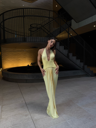 (FOR SALE) Yellow Landon Jefre Sèi Dress | Hiring Outfit