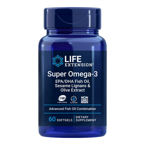 Super Omega-3 EPA/DHA Fish Oil, Sesame Lignans & Olive Extract 60 ...