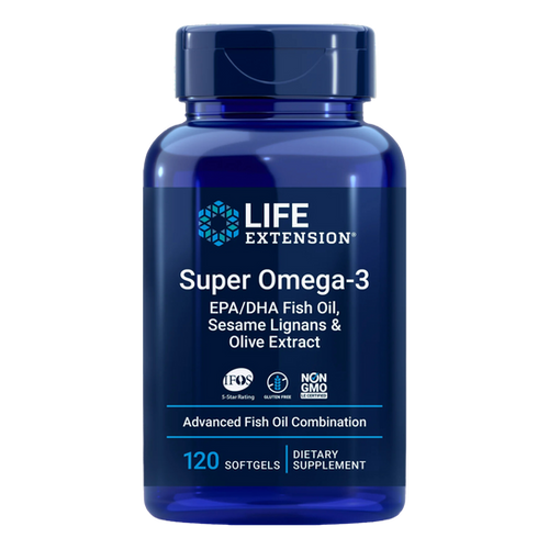 Super Omega-3 EPA/DHA, with Sesame Lignans and Olive Extract 120 ...