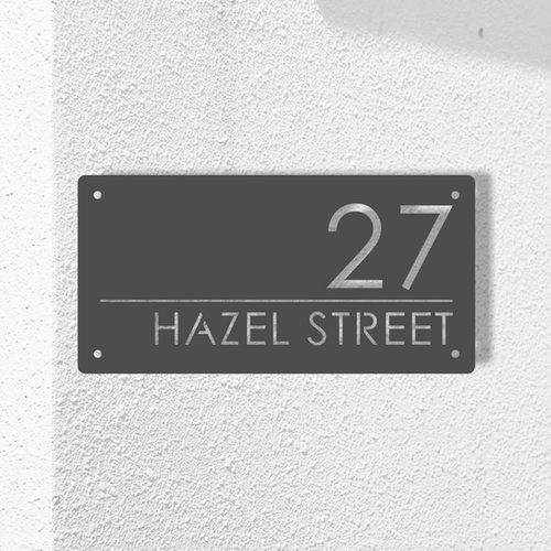 RECTANGLE HOUSE NUMBER SIGN | OceanBlue Living