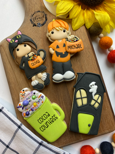 Trick-or-Treat Night Cookie Decorating Online Class #20 | theflouredcanvas