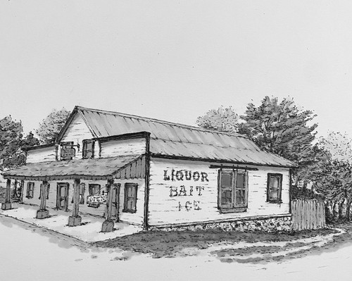 Old Mission General Store | Hand-drawn Art by Scott Norman