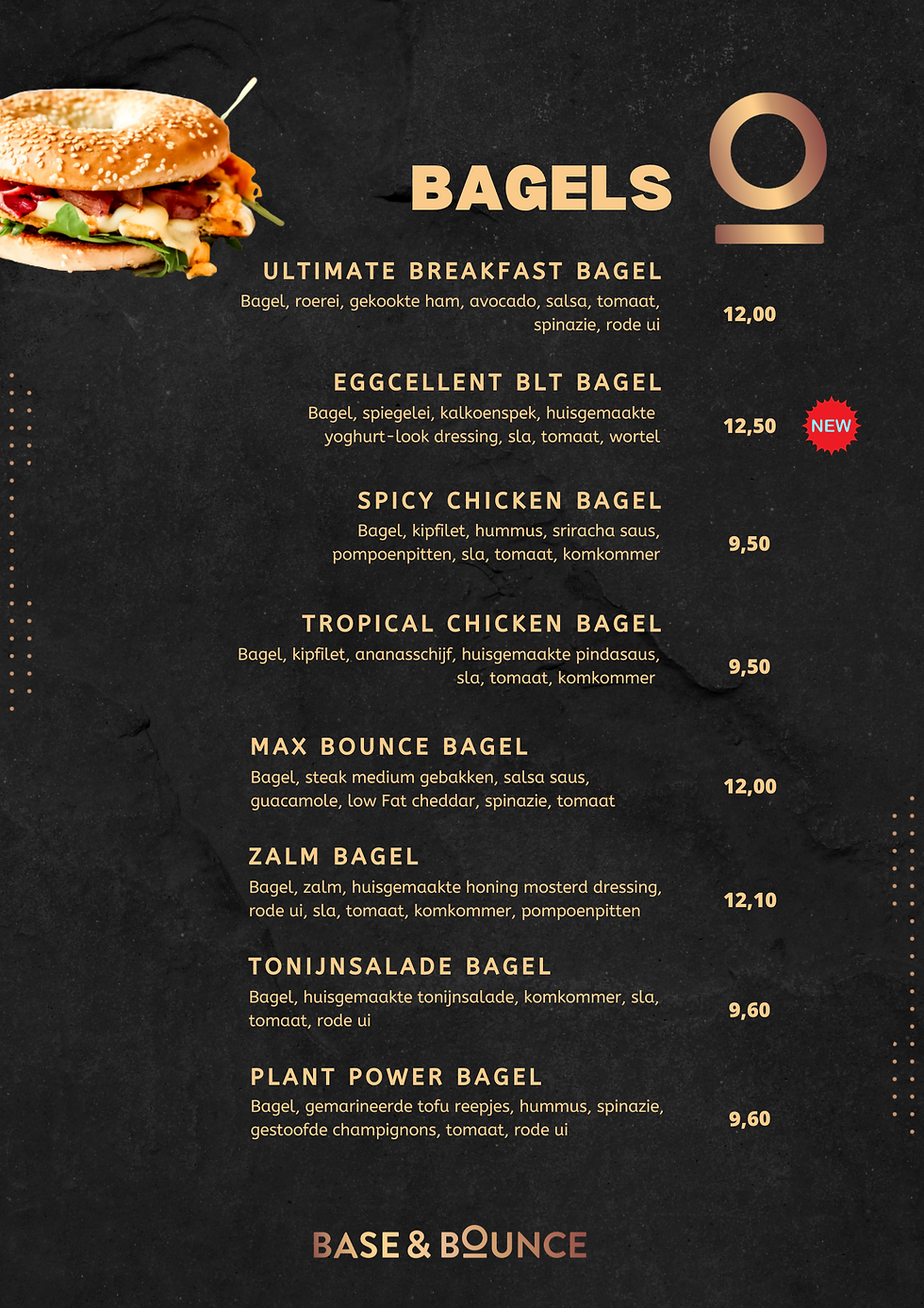 Menu | Base & Bounce