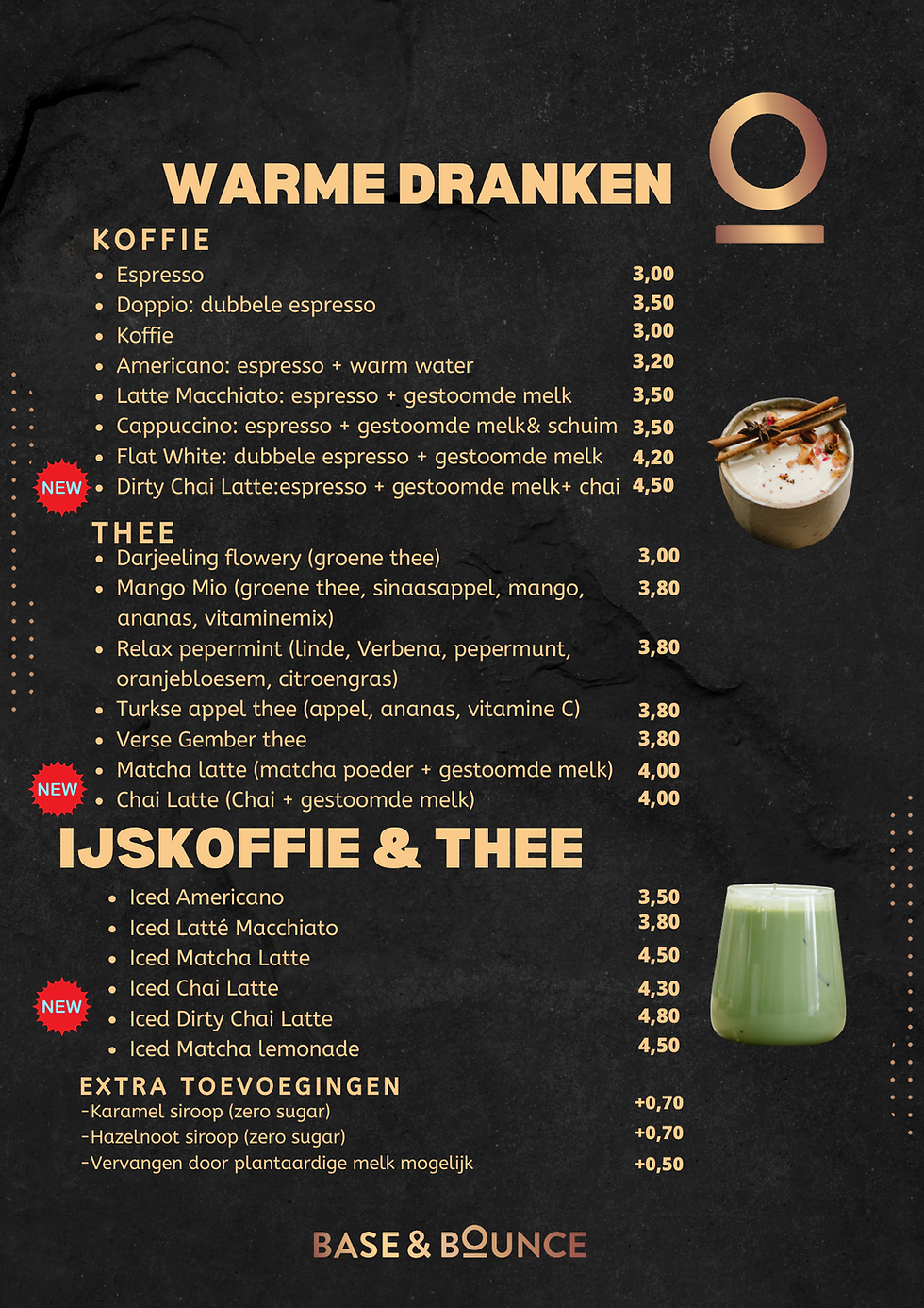 Menu | Base & Bounce