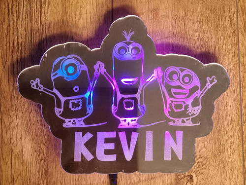 Minions Rainbow LED light up mirror or freestanding bed lamp ...