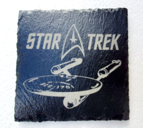 Star Trek Slate Coasters 10cm x 10cm | Lead DIY Shop