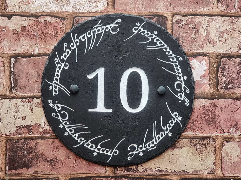 Custom slate house signs This one is The Lord of the Rings inspired ...
