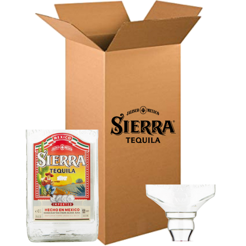 Sierra Tequila Logo Sierra Tequila Glass Box Set Upcycled Handmade Can