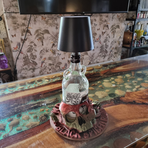Kraken Black Spiced Rum Skull Bottle lamp USB LED 3D Printed Display ...