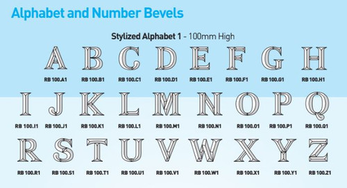 Alphabet and Number Bevels | Lead DIY Shop