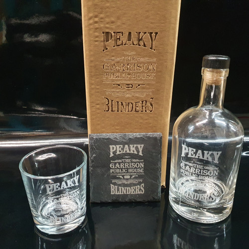Peaky Blinders Garrison decanter box set can be personalised | Lead DIY ...