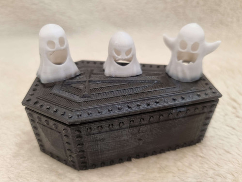 Gothic Coffin and ghosts Jewellery trinket box 3D printed gift box set ...