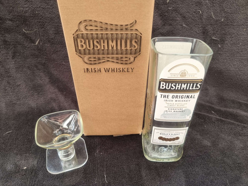 Bushmills glass box Set Upcycled handmade can personalised | Lead DIY Shop