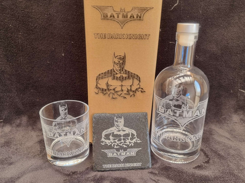 Batman decanter box set can be personalised | Lead DIY Shop