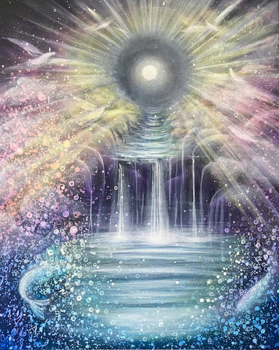 Cosmic Prayer A3 Print | modern-art-gallery
