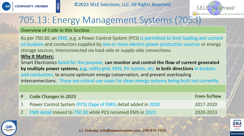 NEC 705.13: Energy Management Systems