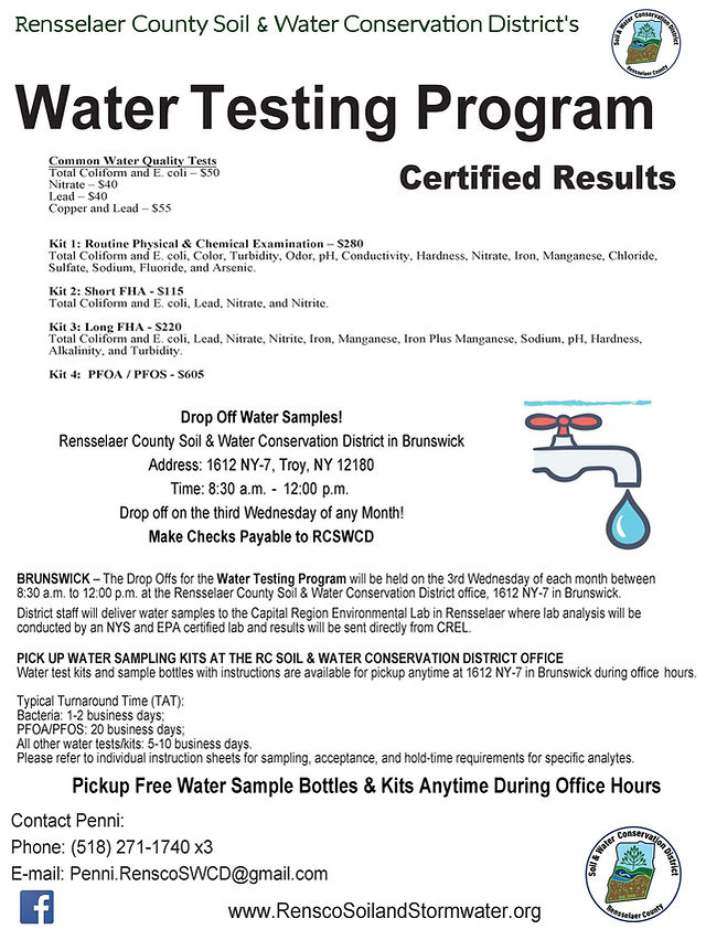 water testing request letter