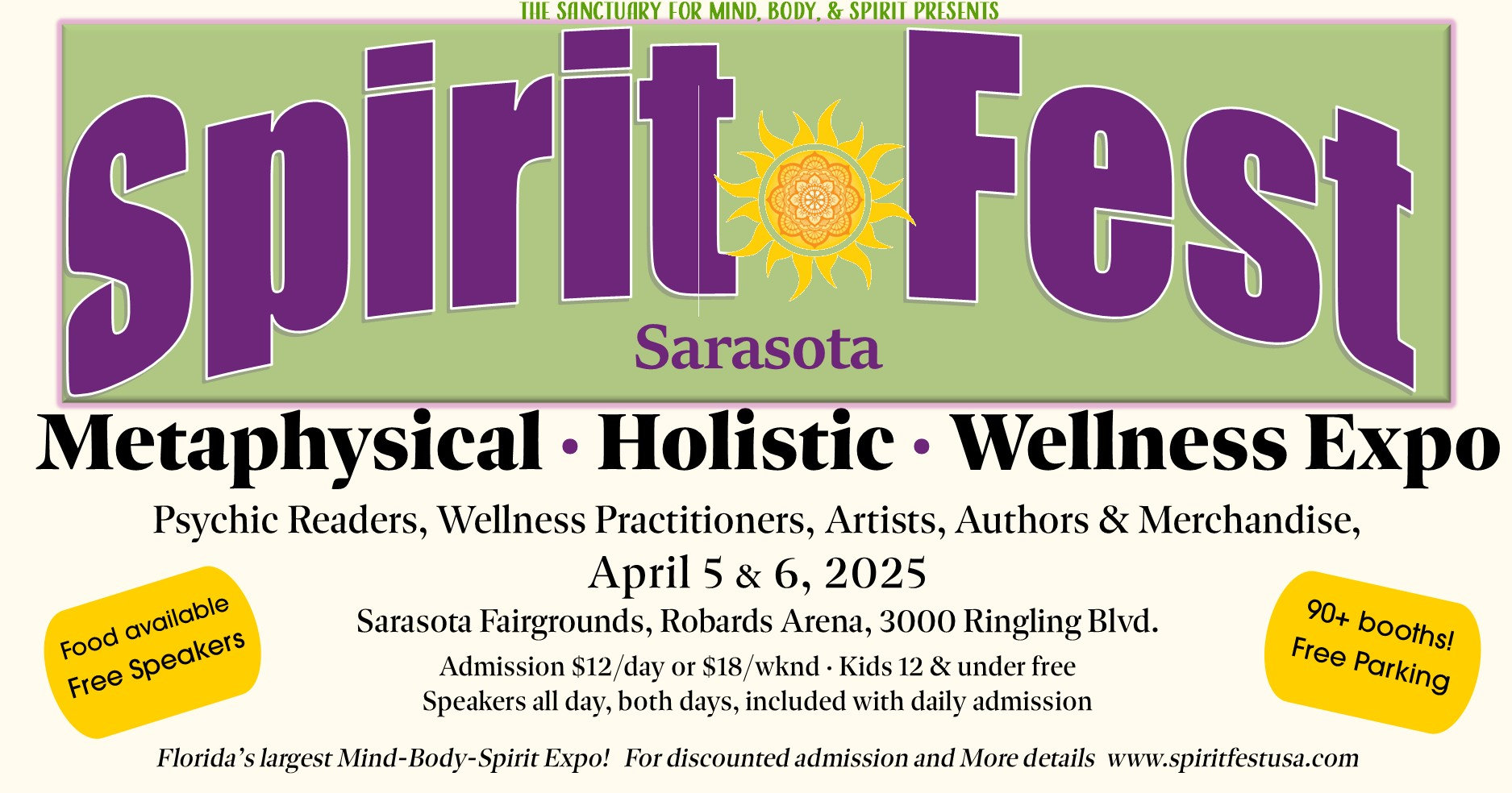 Spirit Fest Sarasota Holistic, Metaphysical, & Crystal Expo 2025 ...