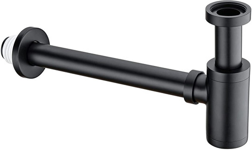 Round Bottle P Trap Matte Black | Blue Print Imports